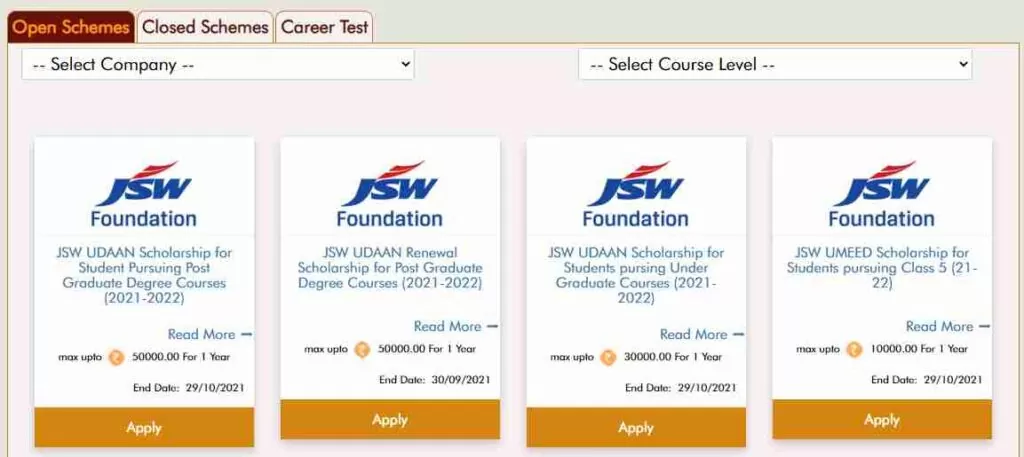 Registration Vidyasaarathi Scholarship 2023 Application Form Status
